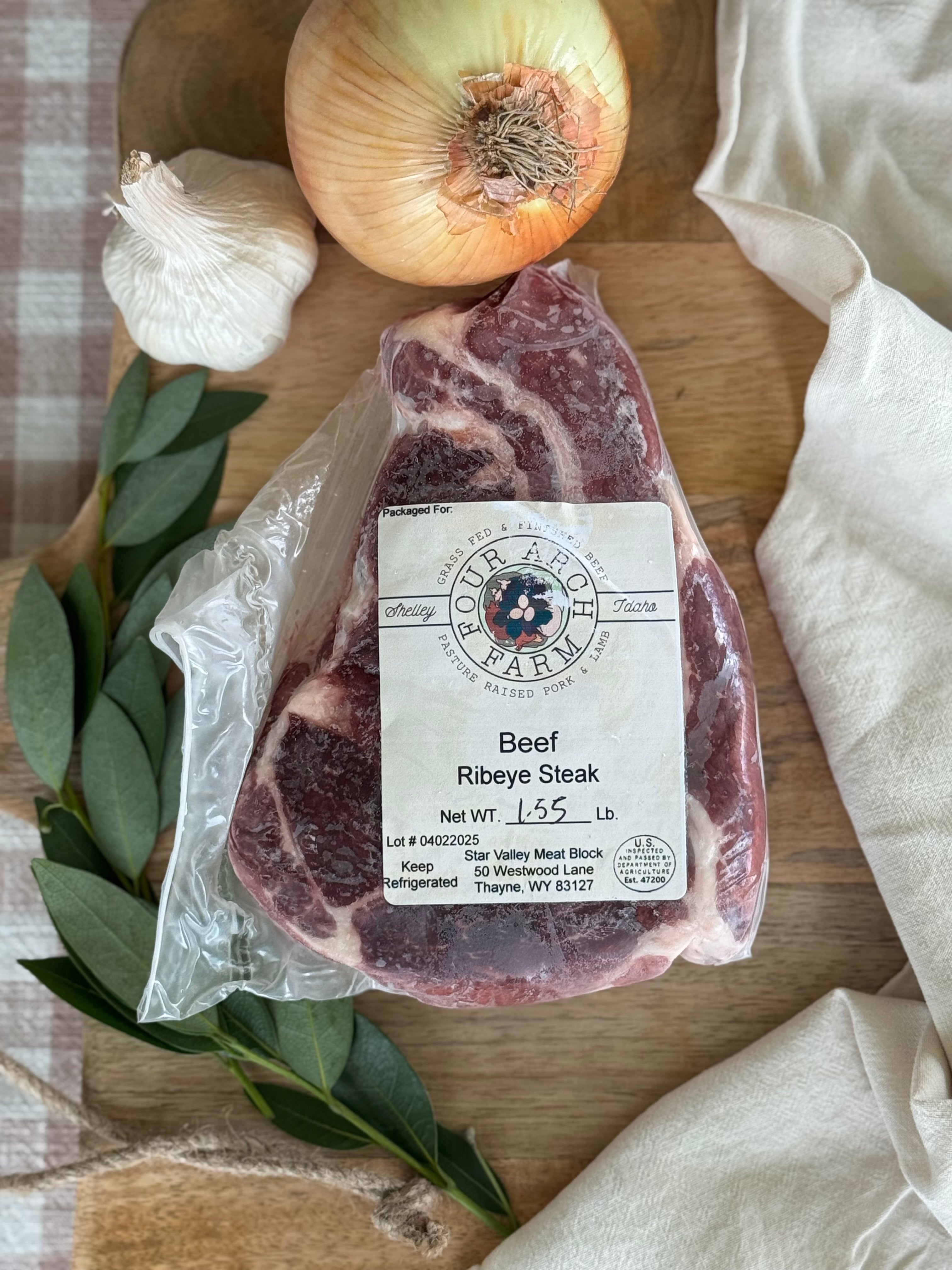 Grassfed Beef Ribeye Steak (Boneless) | Four Arch Farm